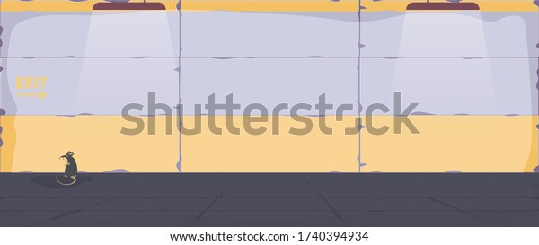 Empty Room Vector Room Illustration Bunker Stock Vector (Royalty Free ...