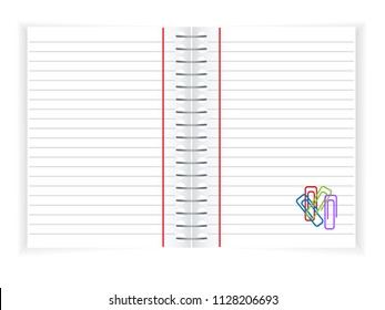 Empty Sheet Paper Perforated Edge Isolated Stock Vector (Royalty Free ...
