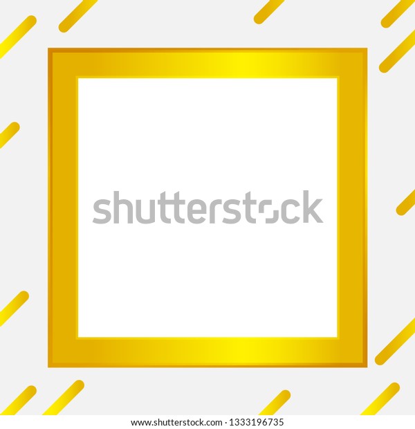 Empty Square Gold Frame Banner Ad Stock Vector (Royalty Free ...