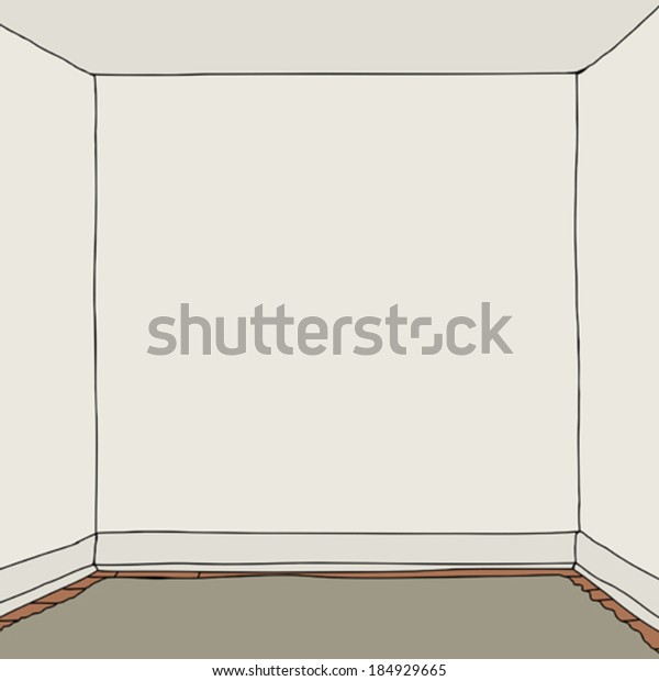 Empty Square Room Blank Walls Illustration Stock Vector (Royalty Free ...