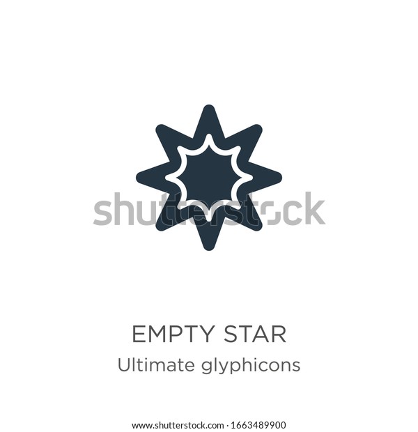 Empty Star Icon Vector Trendy Flat Stock Vector (Royalty Free ...