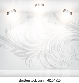 Empty Storefront Floral Background Eps 10 Stock Vector (Royalty Free ...