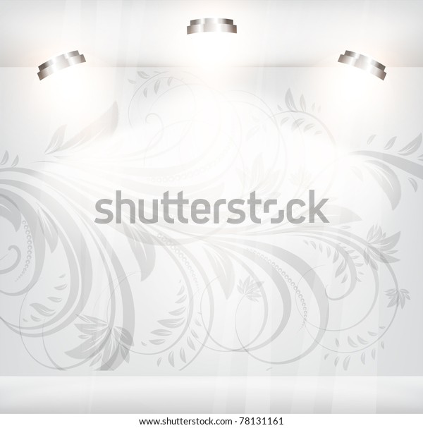 Empty Storefront Floral Background Flowers Stock Vector (Royalty Free ...