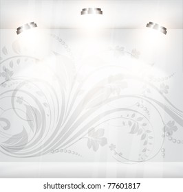 Empty Storefront Floral Background You Can Stock Vector (Royalty Free ...