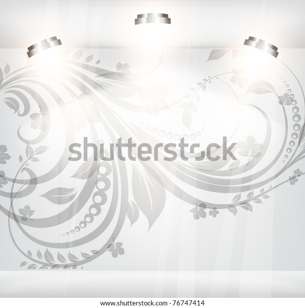 Empty Storefront Floral Background You Can Stock Vector (Royalty Free ...