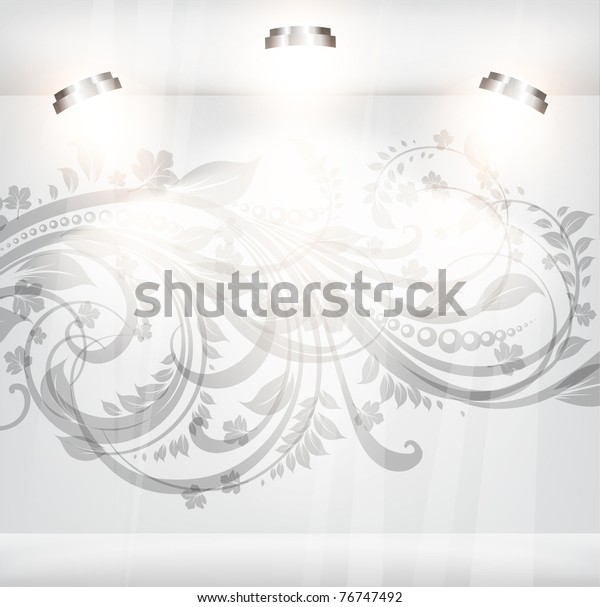 Empty Storefront Floral Background You Can Stock Vector (Royalty Free ...