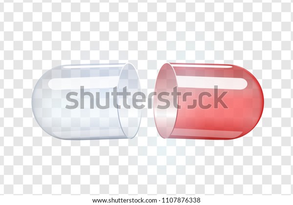 Empty Transparent Capsules Painkillers Antibiotics Vitamins Stock ...