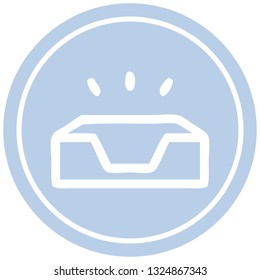 Empty Tray Circular Icon Symbol Stock Vector (Royalty Free) 1324867343 ...
