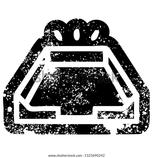 Empty Tray Distressed Icon Symbol Stock Vector (Royalty Free) 1323690242