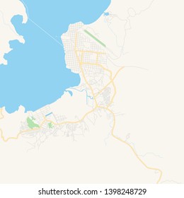 Empty Vector Map Puerto Barrios Izabal Stock Vector (Royalty Free ...