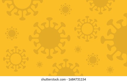 Empty Virus Sign Yellow Background Design Stock Vector (Royalty Free ...