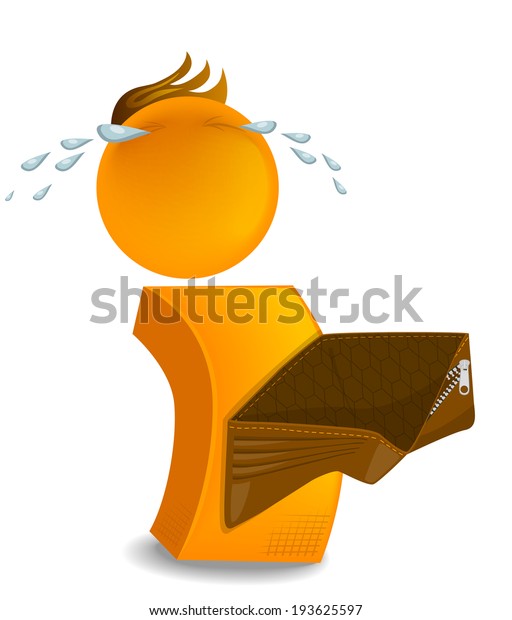 Empty Wallet Illustration Stock Vector (Royalty Free) 193625597 ...