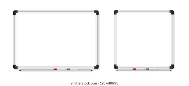 Empty White Marker Board On Transparent Stock Vector (Royalty Free ...