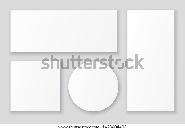 Empty White Paper Flyers Posters Templates Stock Vector (Royalty Free ...