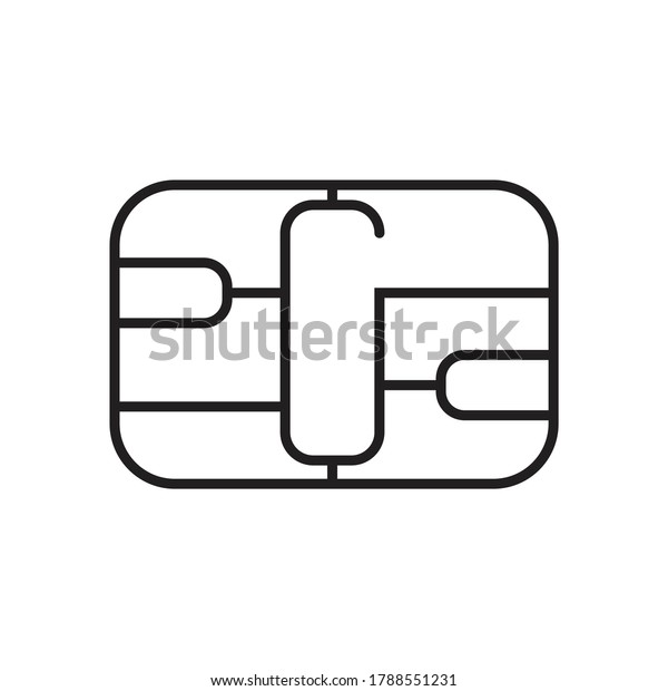 Emv Chip Icon Design Isolated On Stock Vector (Royalty Free) 1788551231 ...