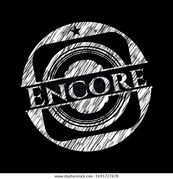 Encore Chalkboard Texture Vector Illustration Detailed Stock Vector ...