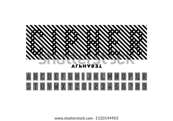Encrypted Font Design Alphabet Letters Numbers: vetor stock (livre de ...