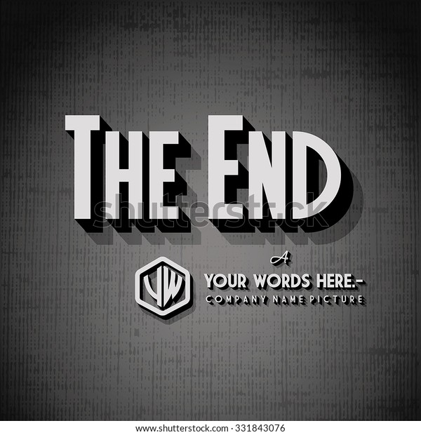 End Credits End Title Vector Background Stock Vector (Royalty Free ...