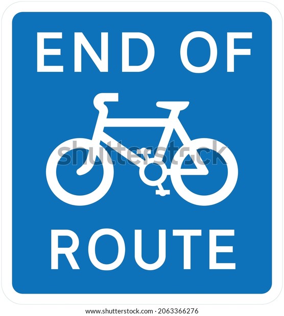 End Cycle Lane Track Route Road Stock Vector (Royalty Free) 2063366276 ...