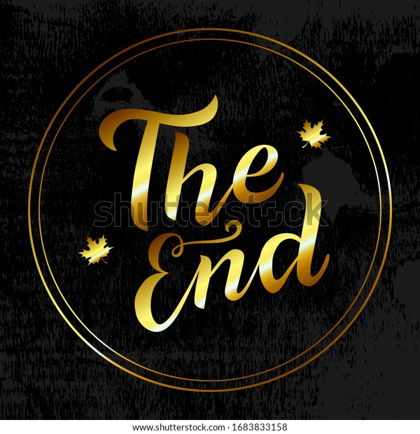 El final de las letras doradas: vector de stock (libre de regalías ...