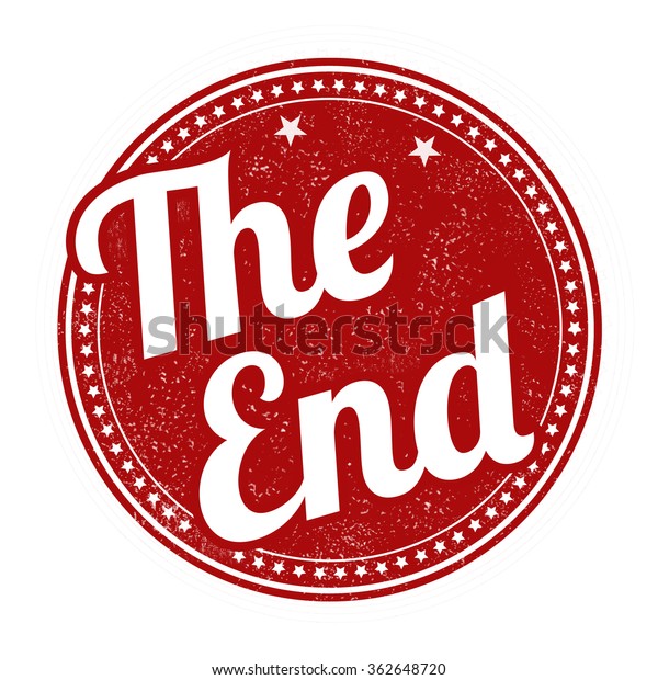 End Grunge Rubber Stamp On White Stock Vector (Royalty Free) 362648720