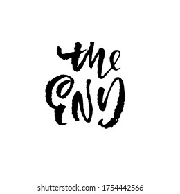 End Hand Drawn Dry Brush Lettering Stock Vector (Royalty Free ...