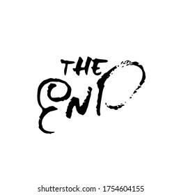 End Hand Drawn Dry Brush Lettering Stock Vector (Royalty Free ...