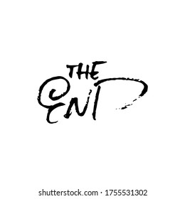 End Hand Drawn Dry Brush Lettering Stock Vector (Royalty Free ...