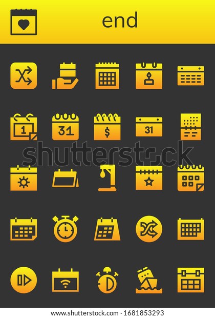 End Icon Set 26 Filled End Stock Vector (Royalty Free) 1681853293 ...