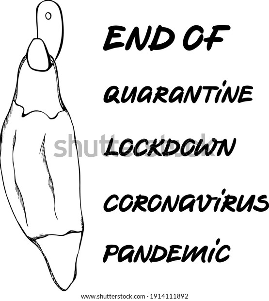 End Lockdown Illustration Lettering Black On Stock Vector (Royalty Free ...