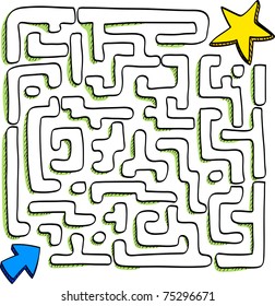 End Maze Success Vector Stock Vector (Royalty Free) 75296671 | Shutterstock