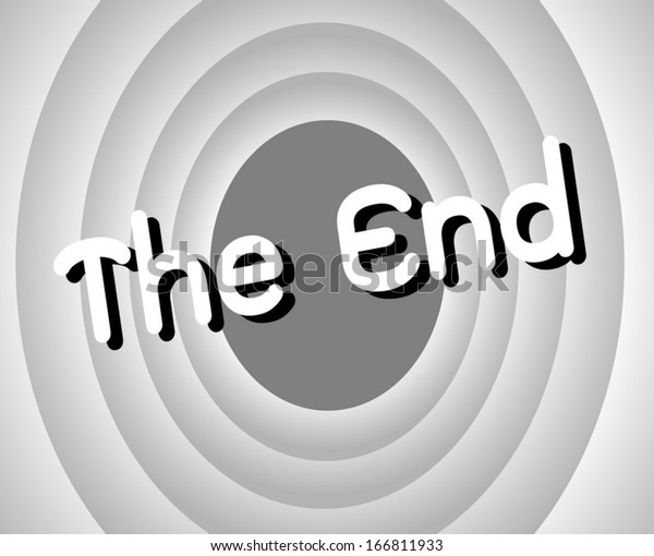 End Movie Ending Screen Stock Vector (Royalty Free) 166811933 ...