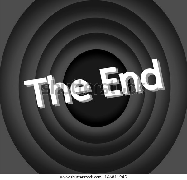 End Movie Ending Screen Stock Vector (Royalty Free) 166811945