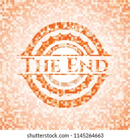 End Orange Mosaic Emblem Background Stock Vector (Royalty Free ...