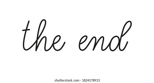 End Phrase Handwritten By One Line Stock Vector (Royalty Free ...