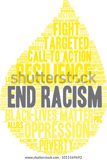 End Racism Word Cloud On White Stock Vector (Royalty Free) 1011569692 ...