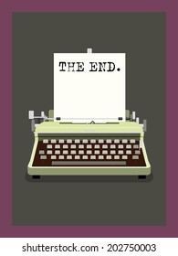 77 End typewriter Stock Illustrations, Images & Vectors | Shutterstock