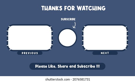 43 Youtube end screen Images, Stock Photos & Vectors | Shutterstock