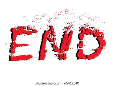 End Sign Isolated On White Stock Vector (Royalty Free) 65412340 ...