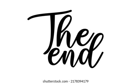 End Text Isolated On White Background Stock Vector (Royalty Free ...