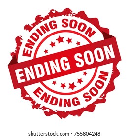 Ending Soon Rubber Stamp Design Stock Vector (Royalty Free) 755804248 ...