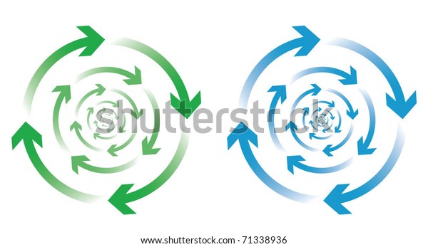 Endless Circle Arrows Business Process Diagram Stock Vector (Royalty ...