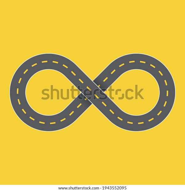 Endless Highway Infinity Symbol Graphic Vector Stock Vector (Royalty ...