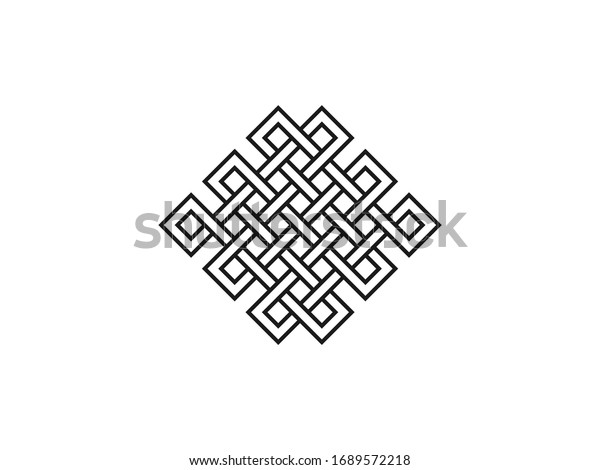 Endless Knot Symbolism Icon Vector Illustration Stock Vector (Royalty ...