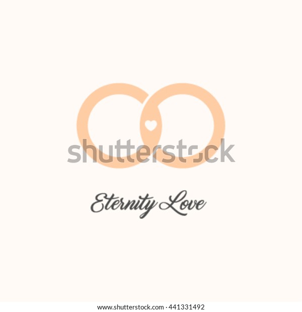 Endless Love Vector Logo Wedding Gold Stock Vector (Royalty Free ...