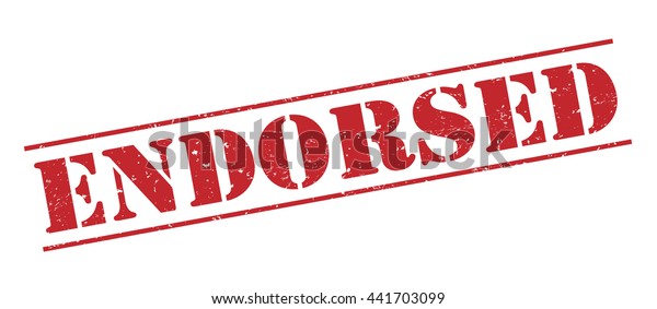 Endorsed Vector Stamp On White Background Stock Vector (Royalty Free ...