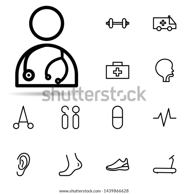 Endoscope Doctor Control Icon Universal Set Stock Vector (Royalty Free ...