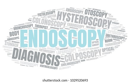 Endoscopy Word Cloud Vector Diagnosis Collage: เวกเตอร์สต็อก (ปลอดค่า ...