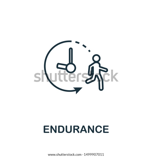 Endurance Icon Thin Outline Style Design: vector de stock (libre de ...