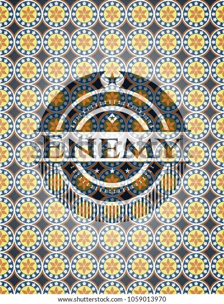 Enemy Arabesque Emblem Background Arabic Decoration Stock Vector ...